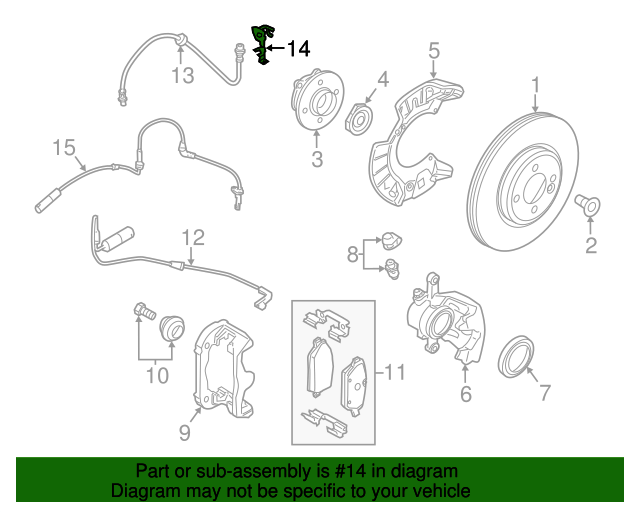 34-30-6-799-733 - Bracket for brake hose, front left 2014-2024 Mini ...
