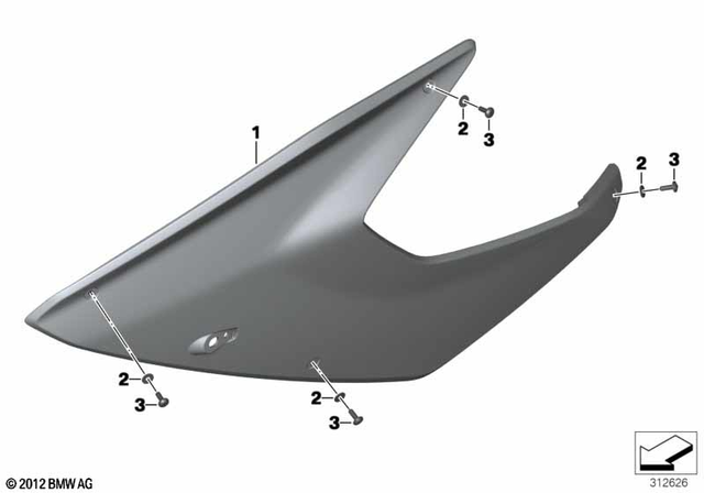 46638528610 - Fairing Side Section, Right - Rohteil/Blank 2013-2016 BMW ...