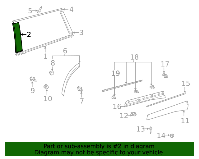 75762-0E040 - Front Applique - 2020-2024 Toyota Highlander | OEM ...