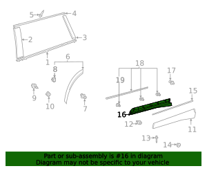 75746-0E060 - Inner Molding - 2020-2023 Toyota Highlander | Sparks Parts