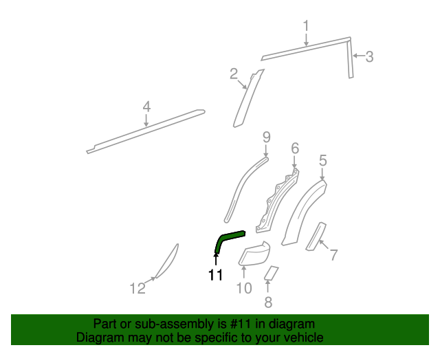 2006-2012 Toyota RAV4 Extension Protector 75861-0R010 | Toyota Parts Center