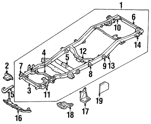 Frame & Components for 1996 Isuzu Rodeo | Isuzu Parts Center