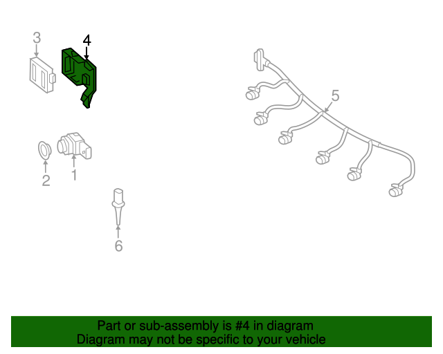 117-885-00-56 - Distance Sensor Bracket 2014-2016 Mercedes-Benz ...