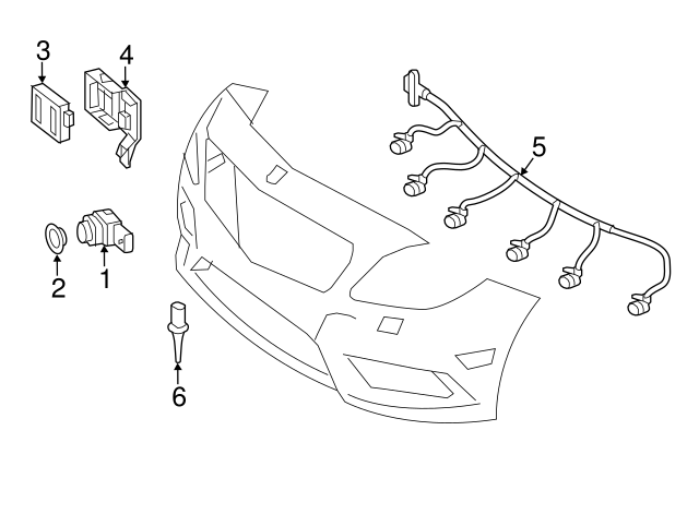 117-885-00-56 - Distance Sensor Bracket 2014-2016 Mercedes-Benz ...