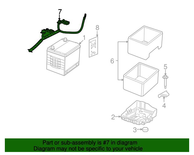 2014-2017 Jeep Battery Cable 68206655AA | TascaParts.com