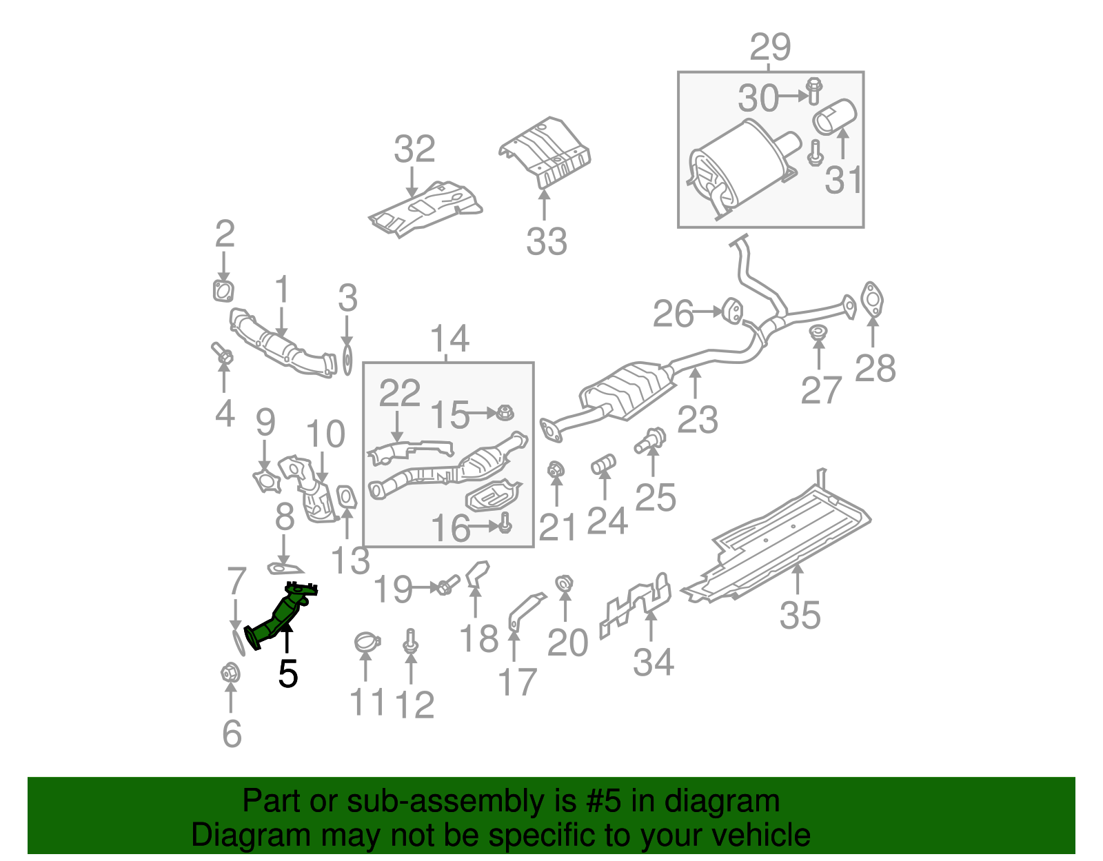 44614AA030 - Catalytic Converter - 2004-2007 Subaru | World OEM Parts ...