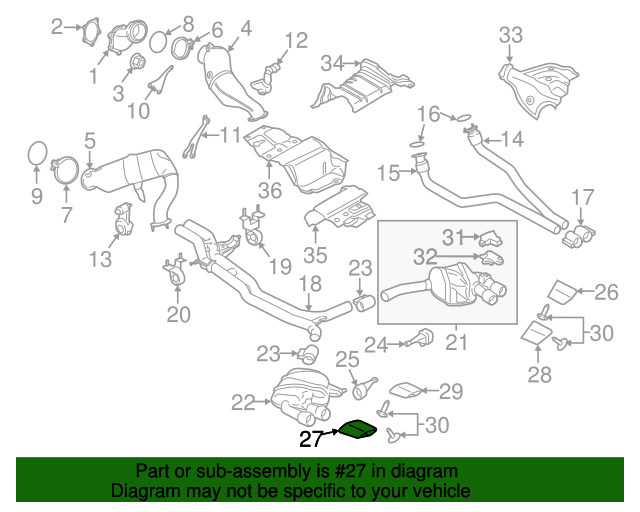 2015-2020 Porsche Macan Tail Pipe 95B-253-681-P | Sunset Porsche Parts
