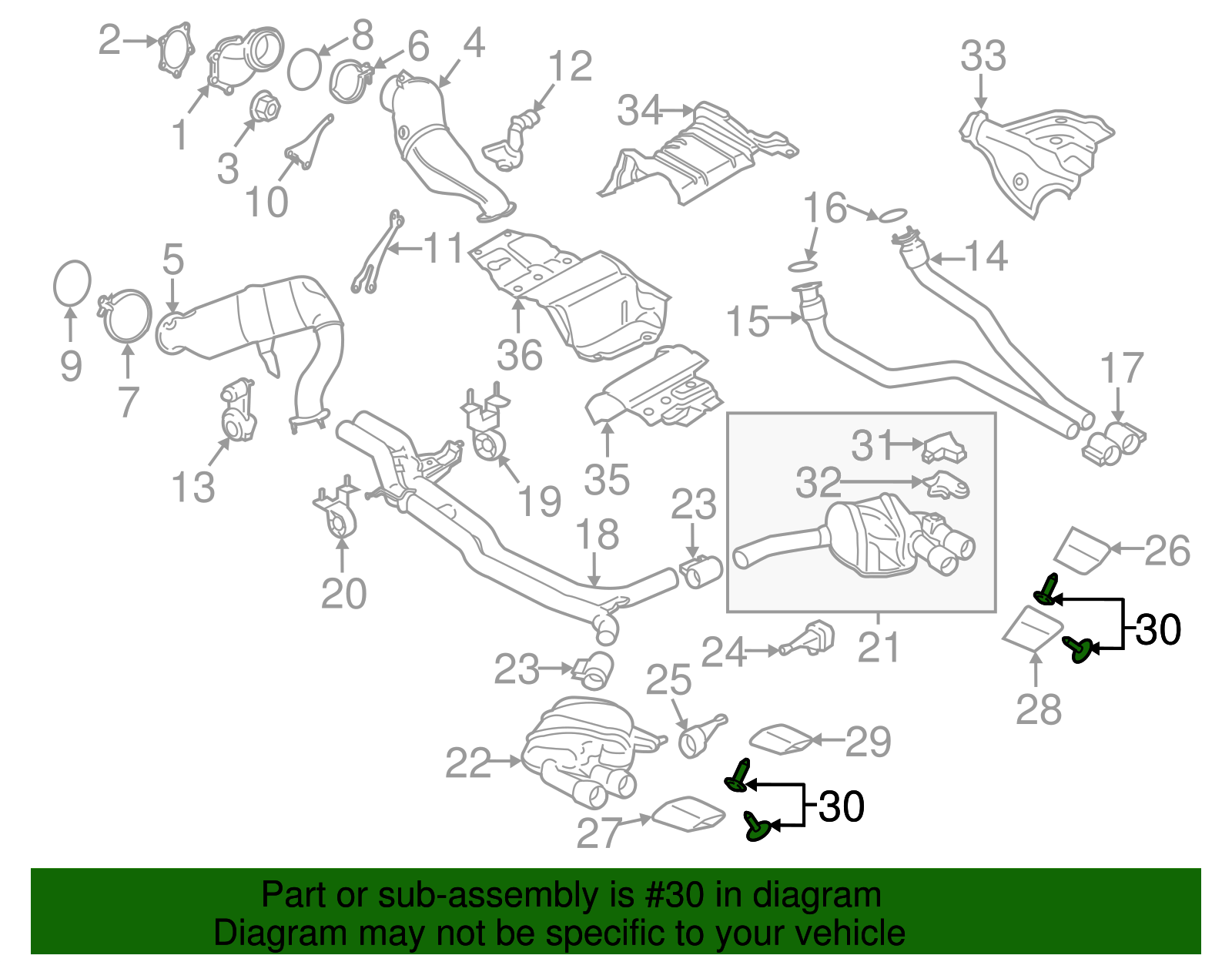 2015-2018 Porsche Macan Tailpipe Extension Screw 9A7-008-019-00 ...