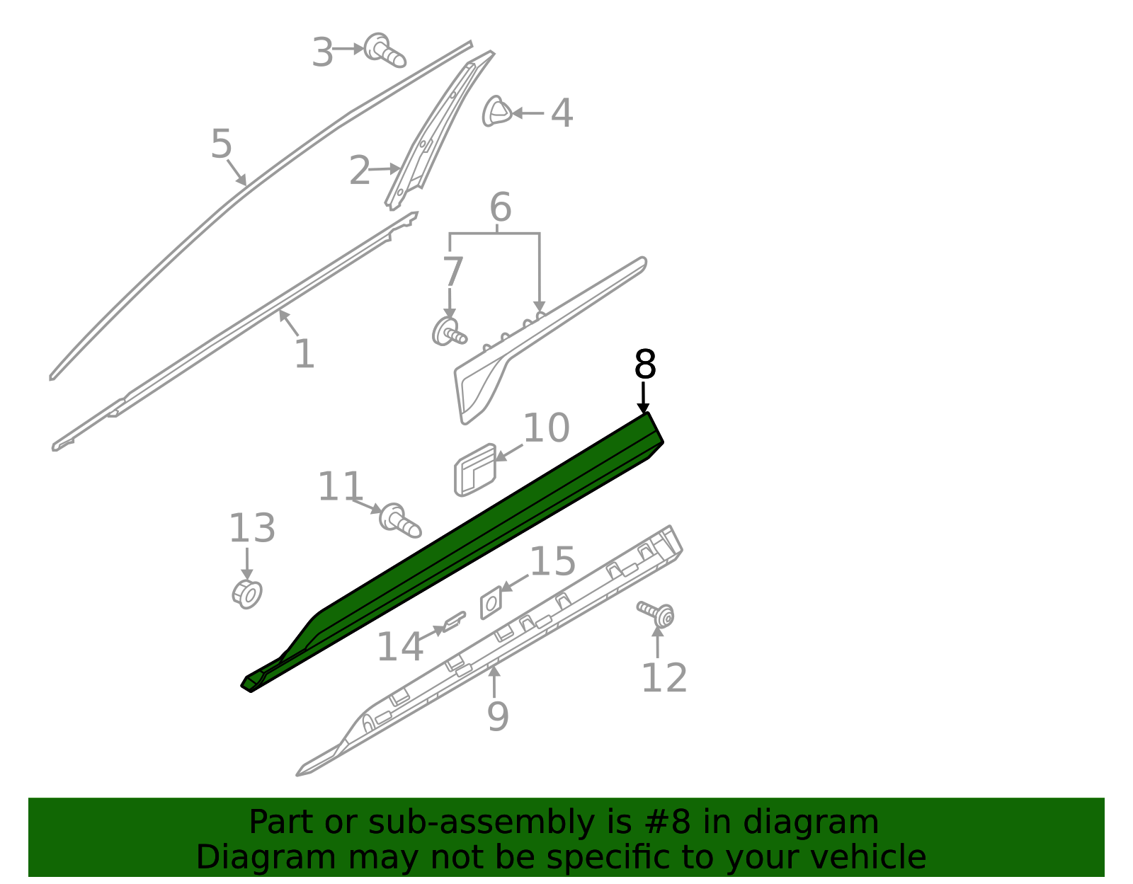 87723-R5300 - Body Side Molding 2021-2023 Kia Sorento | Kia.Parts Store
