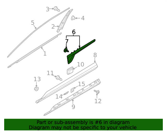 877G2-R5000 - Upper Molding - 2021-2024 Kia Sorento | Kia Auto Parts