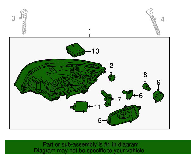 31698828 - Headlamp Assembly - 2014-2018 Volvo | Volvo OEM Parts Direct