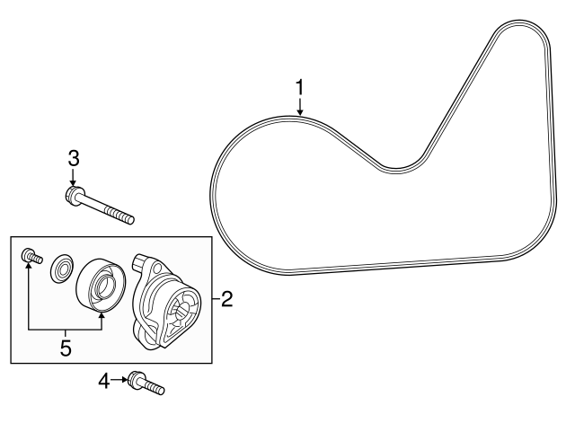 31110-RLV-A02 - Belt, Alternator (Mitsuboshi) - 2016-2021 Honda ...