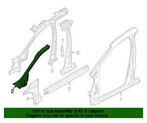Genuine OEM Ford Part - Inner Hinge Pillar CJ5Z-7802504-A | Genuine OEM ...