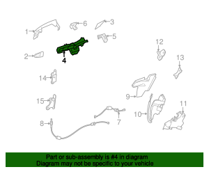 204-760-25-34 - Handle Base 2008-2019 Mercedes-Benz | Mercedes-Benz USA ...