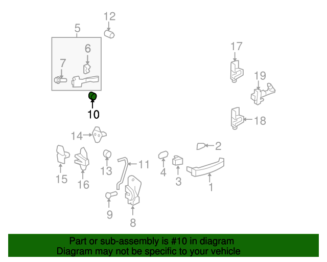 67282-0R010 - Door Stop (Lower) - 2006-2014 Toyota | OEM Genuine Toyota ...