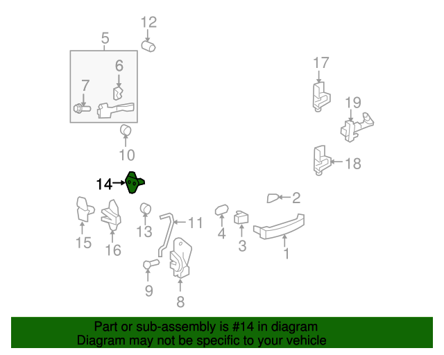 69410-60010 - Door Lock Striker Plate - 2001-2012 Toyota RAV4 | OEM ...