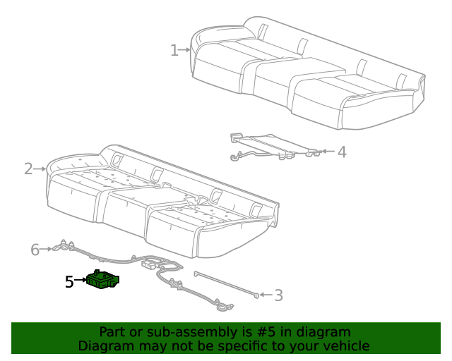 2019-2023 Cadillac XT4 Rear Seat Heater Vent Control Module 13535983 ...