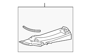 53795-60040 - Fender Ledge Cover - 2008-2011 2013-2015 Lexus LX570 ...
