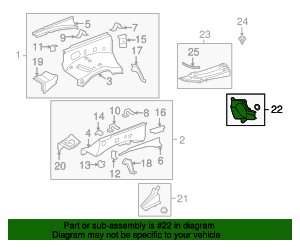 2008-2015 Lexus LX570 Side Seal 53784-60080 | OEM Parts Online