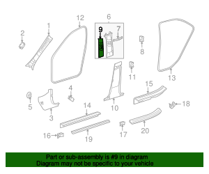 204-860-10-30-9051 - Seat Belt Cover 2008-2014 Mercedes-Benz | Mercedes ...