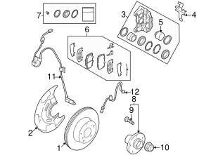 2006-2007 Subaru Impreza Brake Pads Front 26296FE070 | Subaru Parts Store