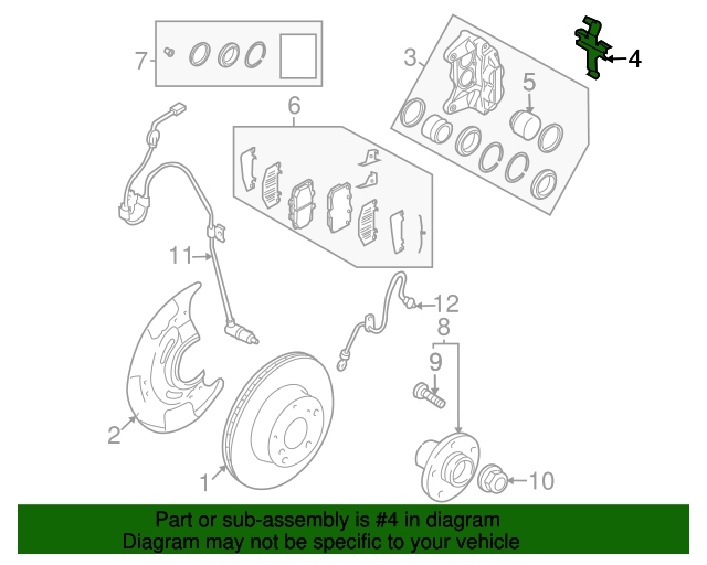 2006-2007 Subaru Impreza Disc Brake Anti-Rattle Clip 26244FA001 ...