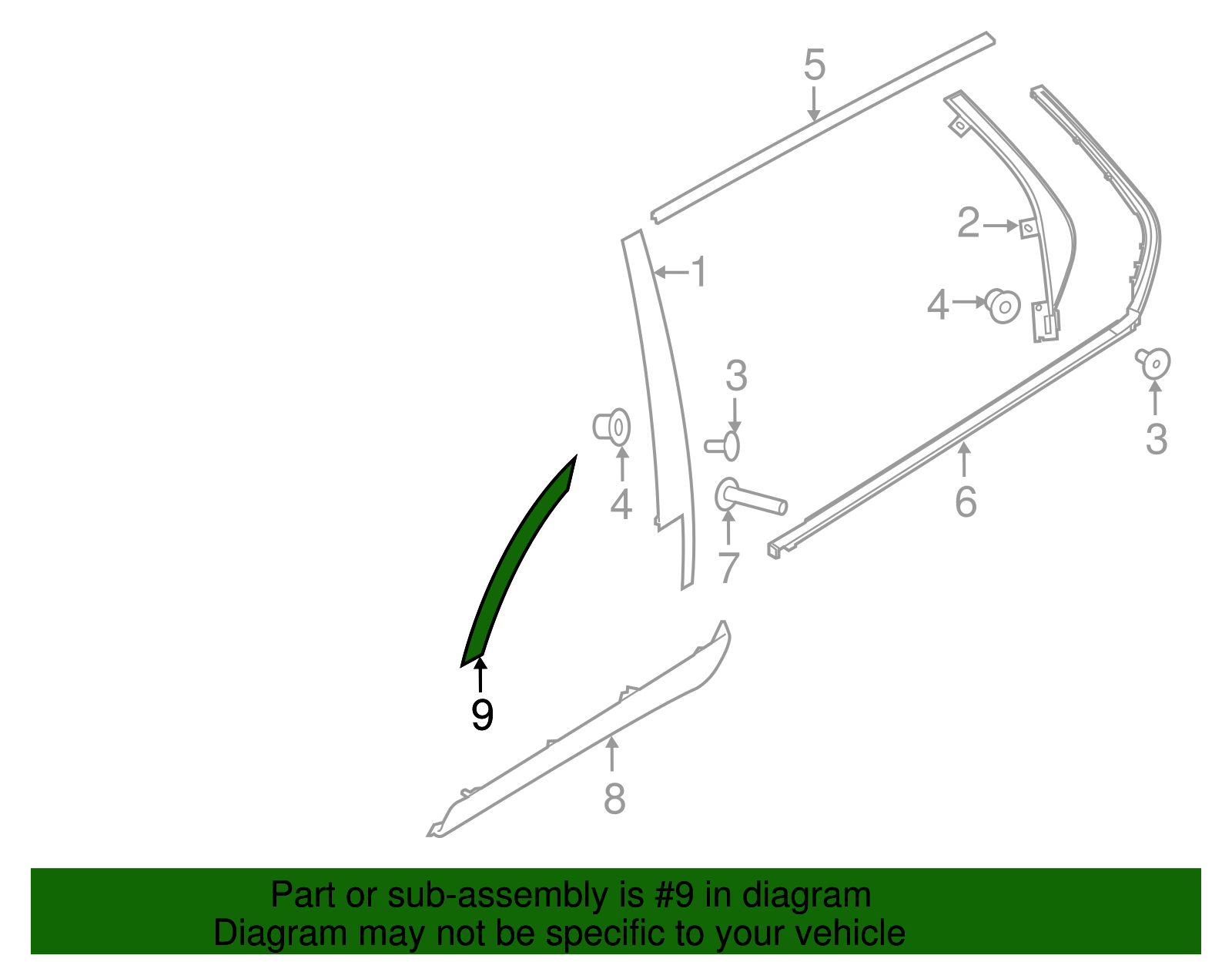 LR128133 - Wheel Opening Molding 2015-2023 Land Rover Discovery Sport ...