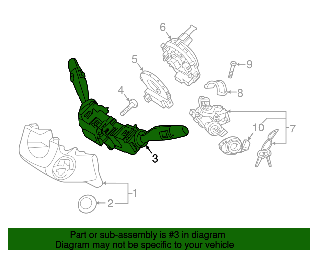 2016-2018 Kia Sorento Multi-Function Switch 93400-C6550 | OEM Parts Online