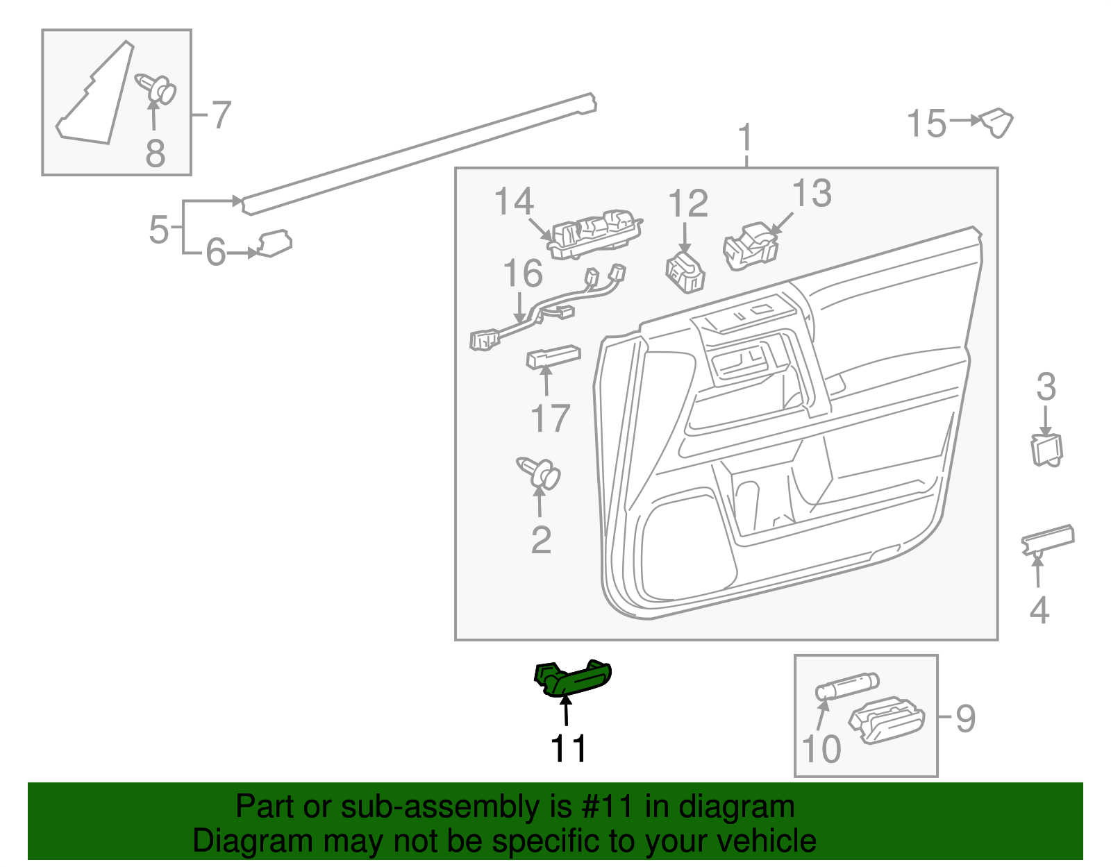 2010-2013 Toyota 4Runner Hole Cover 67811-60030-C0 | Toyota Parts Center