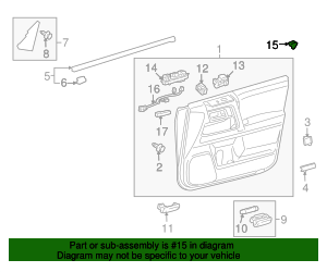 67663-48010 - Door Opening Trim - 2004-2023 Toyota | OEM Genuine Toyota ...