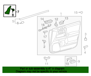 67491-35060-C0 - Door Mirror Trim Ring (Right, Front, Lower) - 2010 ...