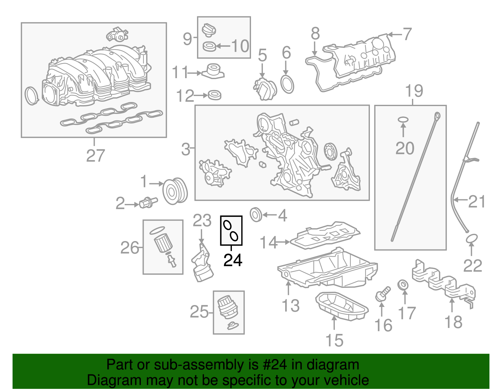 96722-24030 - Engine Oil Filter Adapter Seal For 2007-2024 Lexus ...