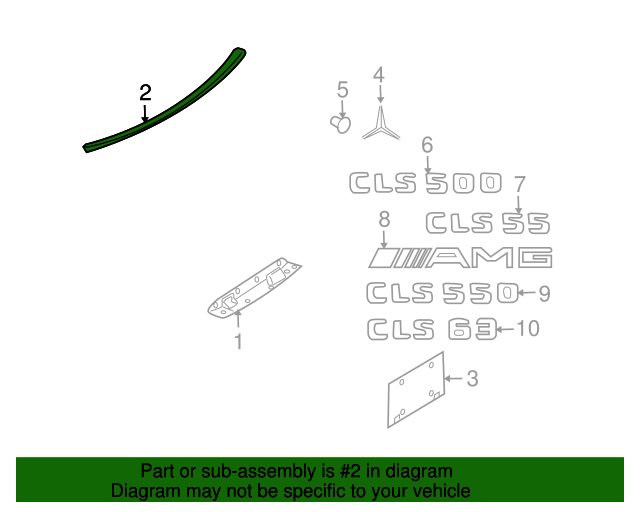 219-790-00-88-9723 - Spoiler 2006-2009 Mercedes-Benz | Mercedes-Benz ...