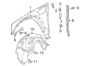Genuine OEM Fender Liner Part# CLF500253 Fits 2005-2016 Land Rover: Up ...