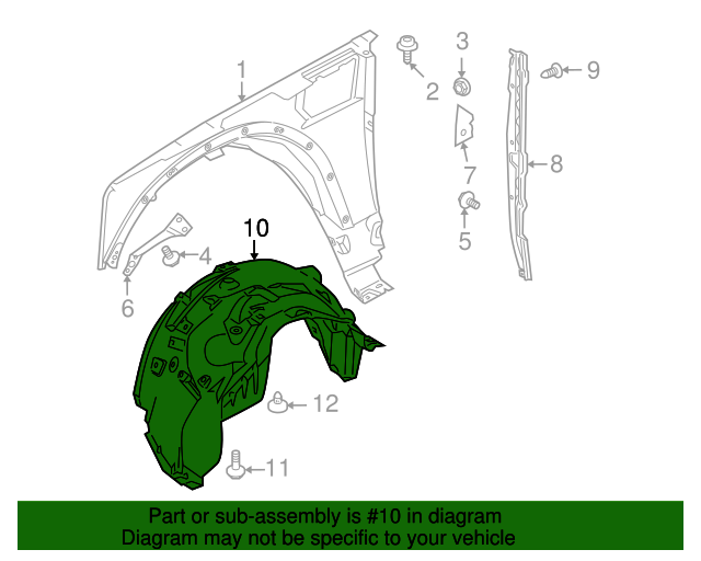 LR015162 - Fender Liner - 2005-2016 Land-Rover | Land Rover Parts Now