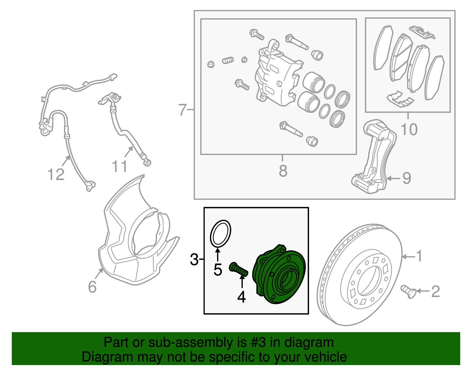 2011-2015 Kia Sorento Hub Assembly 51750-3J000-DS | Retail Performance ...