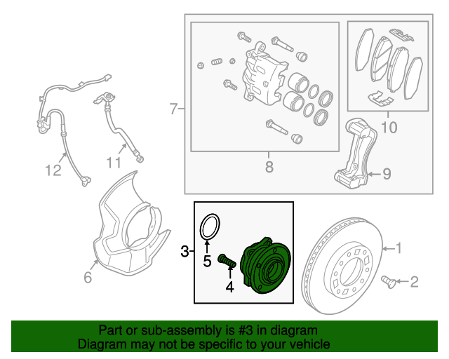 51750-3J000-DS - Hub Assembly 2011-2015 Kia Sorento | Kia.Parts Store