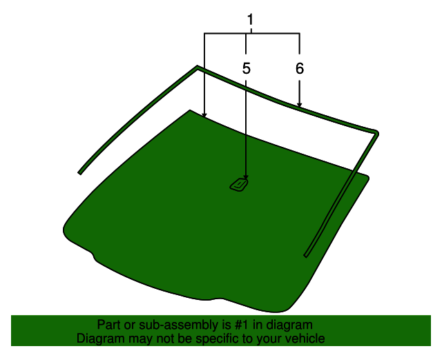 2006-2007 Chevrolet Impala Windshield 19121124 | Auto Parts Express