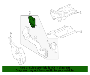 2017-2023 GM Exhaust Turbocharger Inlet Pipe Gasket 12688019 ...
