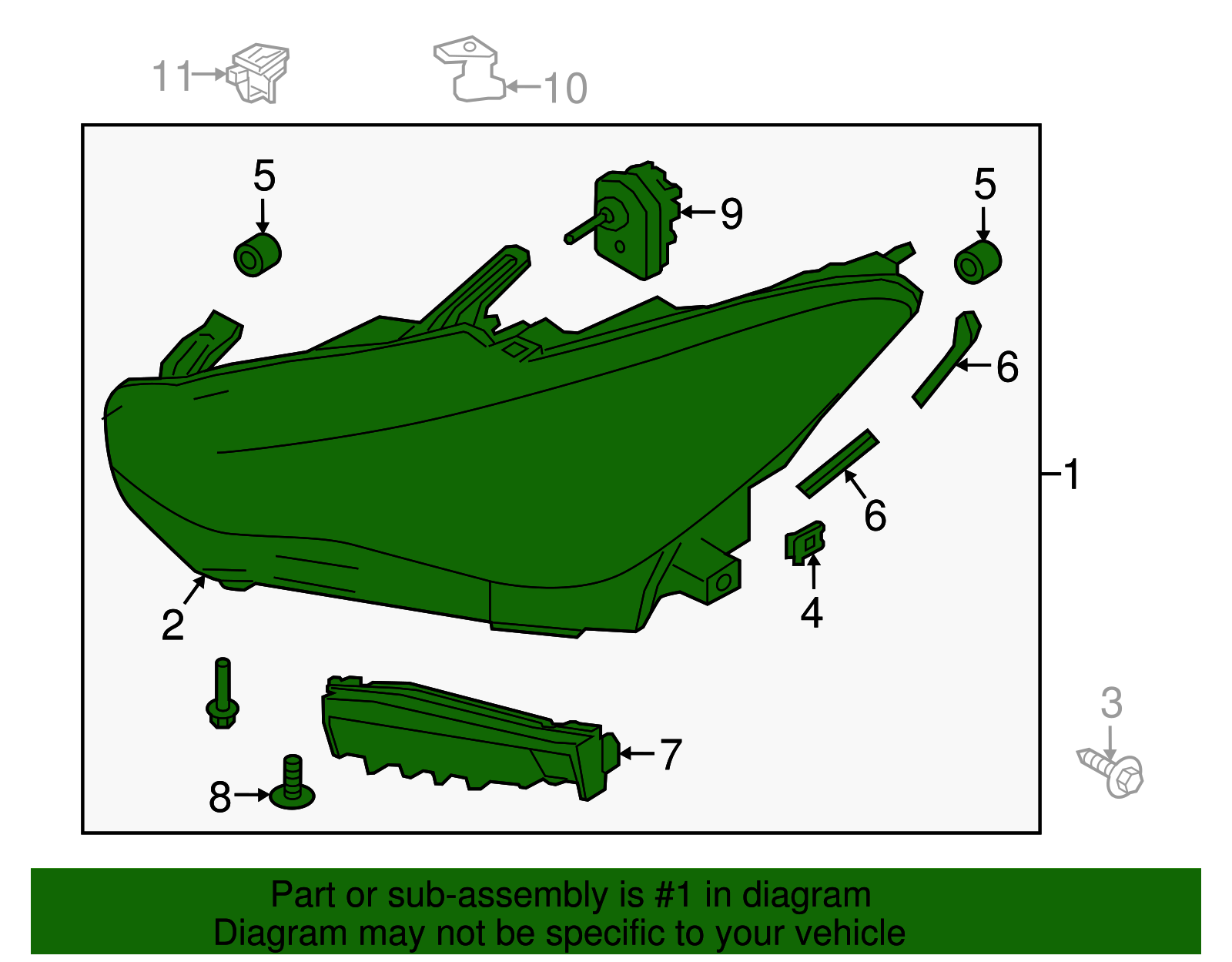 26010-5CH1A (260105ch1a) - 2017-2020 Infiniti Q60 Headlamp Assembly ...
