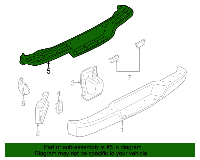 1996-2002 GM Rear Bumper Step Pad 19354202 | GMPartsDirect.com