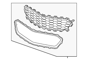 2016-2018 Chevrolet Cruze Front Grille 23504350 GM | GMPartsDirect.com