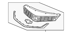 2016-2018 Chevrolet Cruze Front Upper Grille 84189617 GM ...
