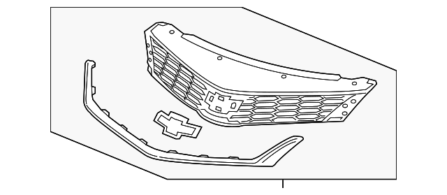 84189617 - Front Upper Grille 2016-2018 Chevrolet Cruze | Chevrolet ...