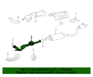 17410-F0290 - Front Pipe - 2020-2024 Toyota Highlander | OEM Parts To You