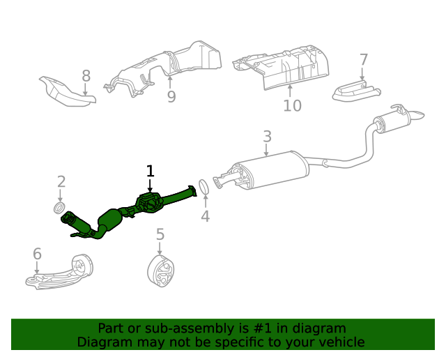 2020-2024 Toyota Highlander Front Pipe 17410-F0290 | Toyota Parts Center