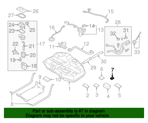 2016-2019 Hyundai Sonata Fuel Tank Pad 31103-B9000 | OEM Parts Online