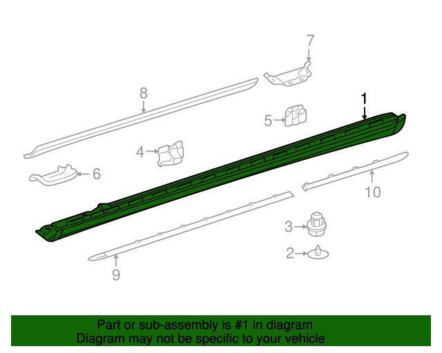 213-698-08-00-9999 - Rocker Panel Guard 2018-2023 Mercedes-Benz ...
