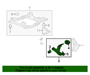 2008-2015 GM Front Driver Side Suspension Lower Control Arm 25848407 ...
