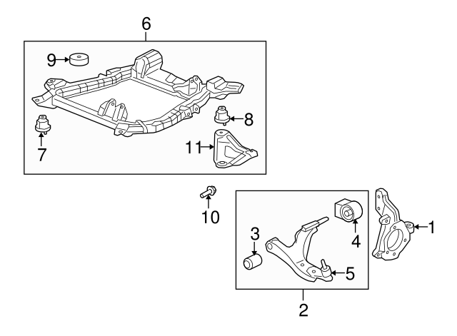 25848407 - Front Driver Side Suspension Lower Control Arm 2008-2015 GM ...
